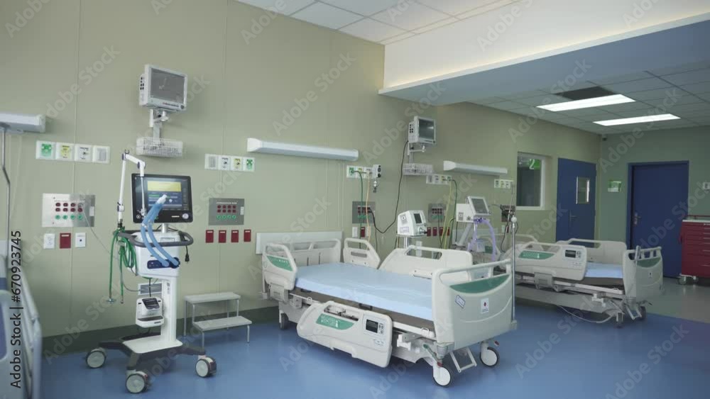 Modern medical intensive care wards and equipment for children with ...