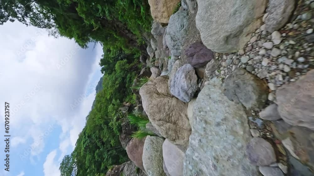 Vidéo Stock Fpv vertical shot of Las Yayitas in Bani, Dominican ...