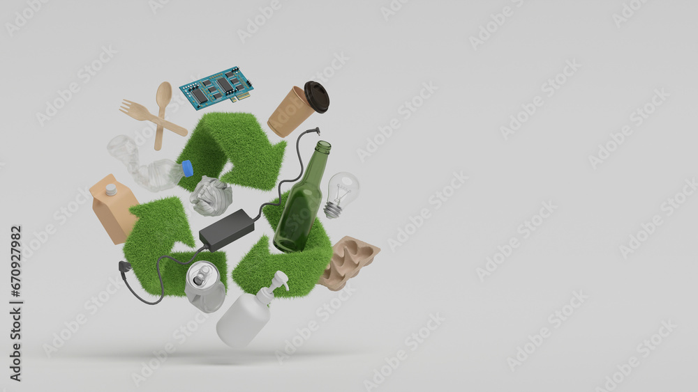 Recycle reuse symbol plastic bottle food plastic packaging glass bottle ...