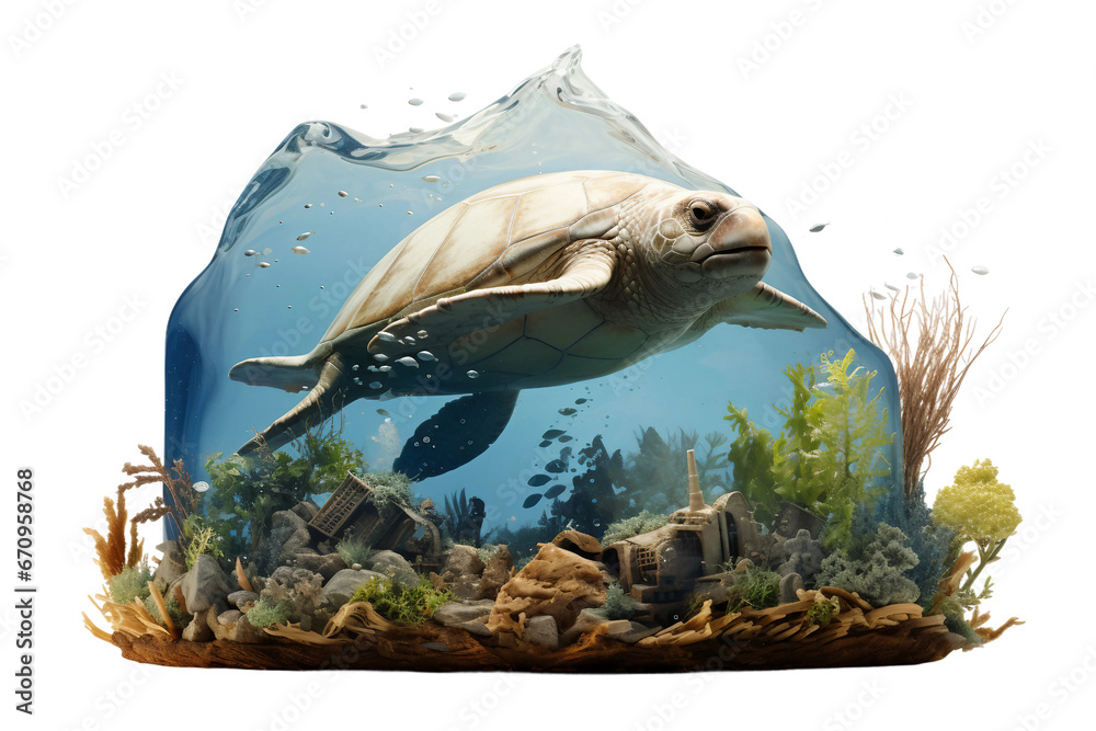 ocean conservation isolated on transparent background, Generative Ai ...