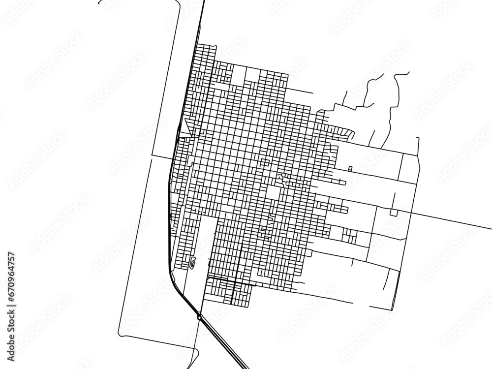 Poster Vector road map of the city of San Ramon de la Nueva Oran in ...