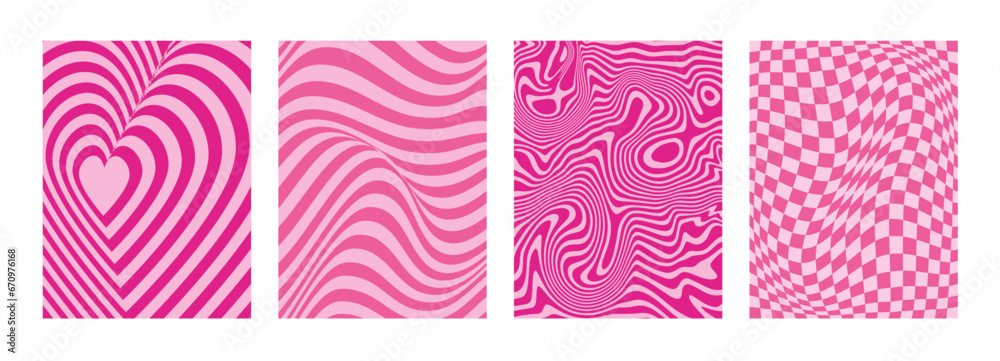 Psychedelic abstract pink background. Y2k glamour aesthetic. 2000s ...