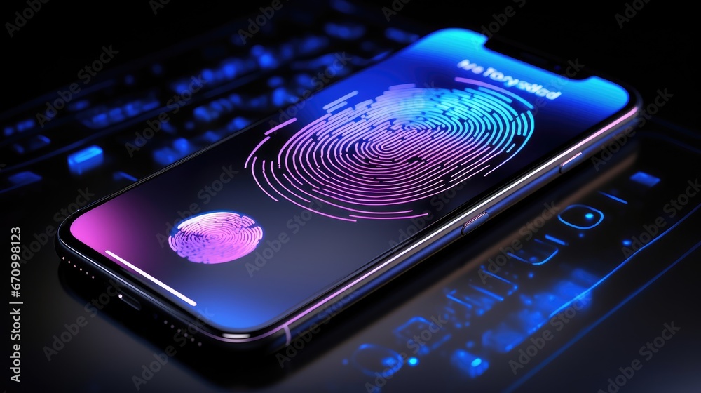 cybersecurity of personal data safety, mobile smartphone using ...