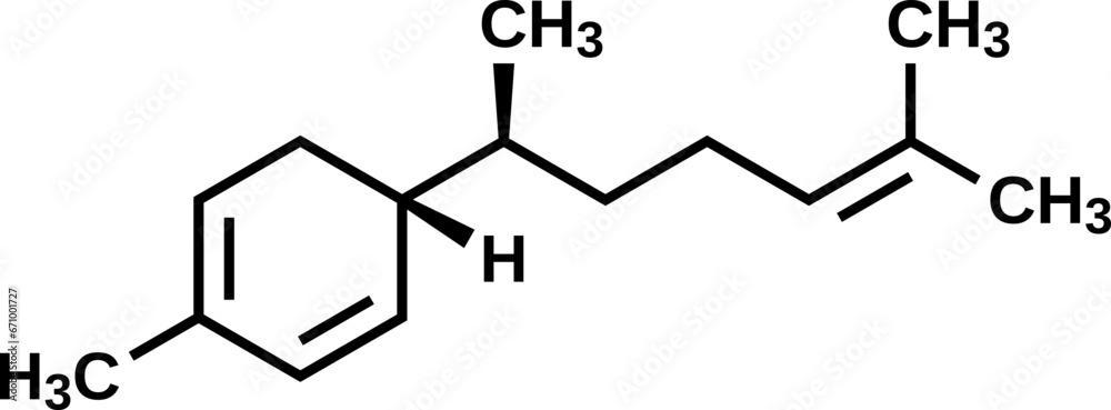Zingiberene structural formula, vector illustration Stock Vector ...