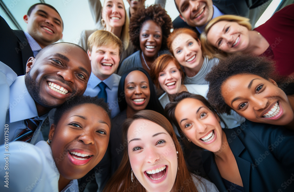 Ethnicity Diversity at Work. Happy Employees From Different Backgrounds ...