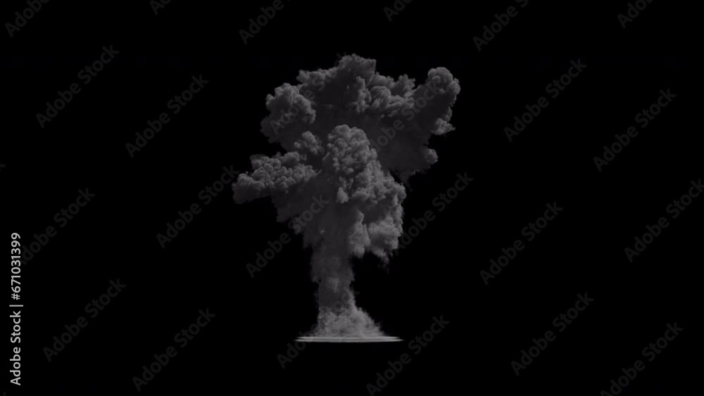 A huge nuclear bomb explosion Realistic animation of an atomic bomb ...