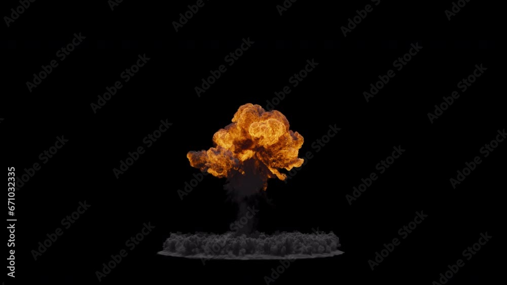 A huge nuclear bomb explosion Realistic animation of an atomic bomb ...