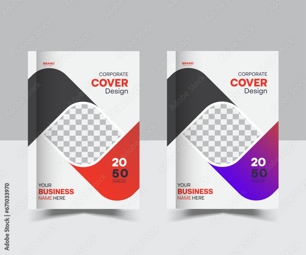 Set of book cover brochure template designs . illustration. Creative ...