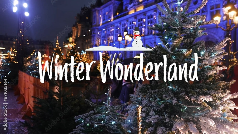 Winter Wonderland Scribble Title Intro Stock Template | Adobe Stock
