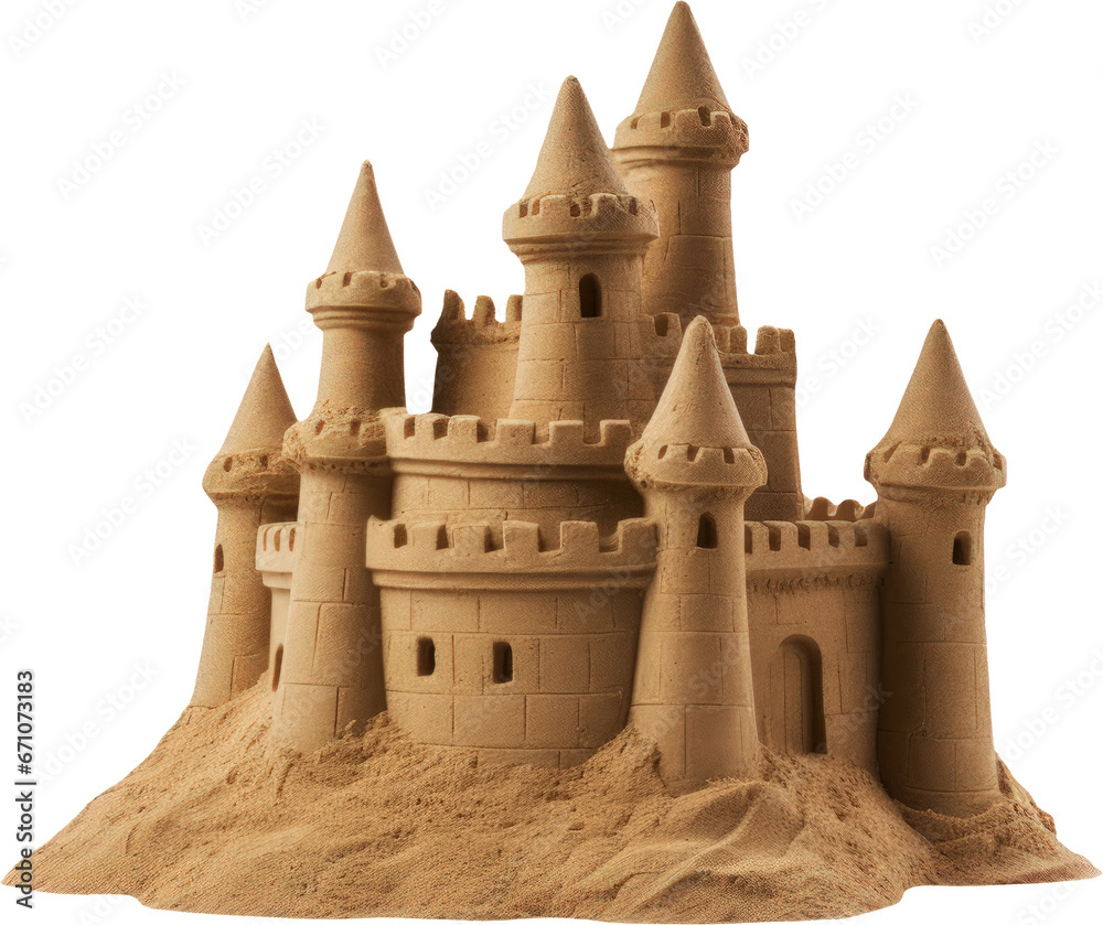 Sandcastle transparent background PNG clipart Stock Photo | Adobe Stock