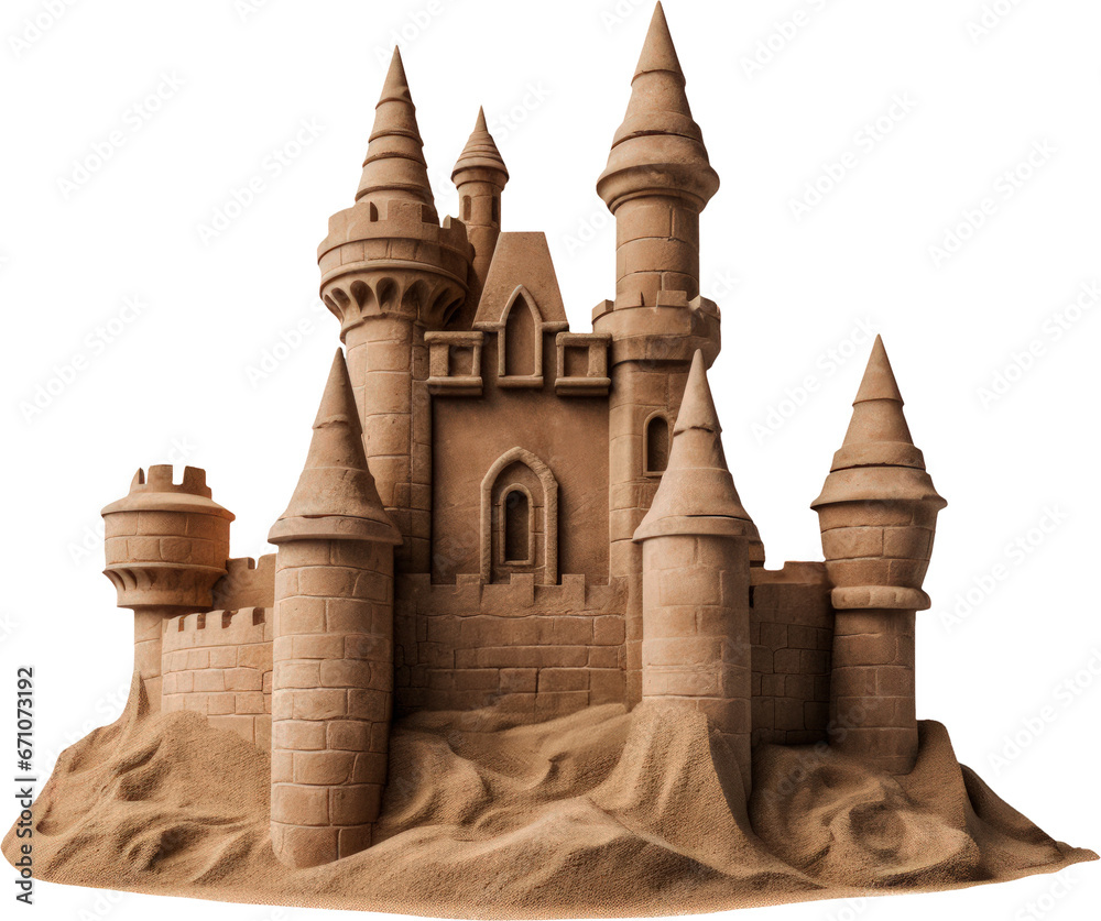 Sandcastle transparent background PNG clipart Stock Photo | Adobe Stock