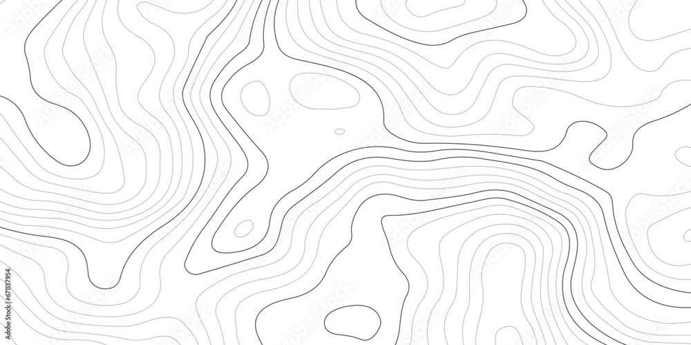 Abstract wave curved lines topographic contours map background ...