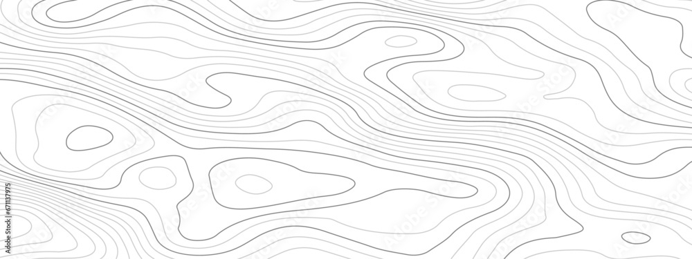 Abstract wave curved lines topographic contours map background ...