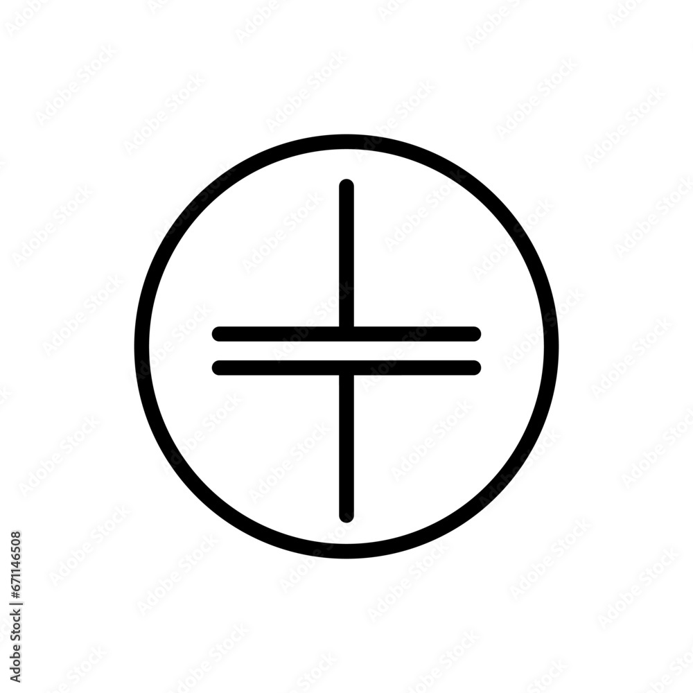 Electrical Grounding icon, Earth Ground Symbol sign design. Stock ...
