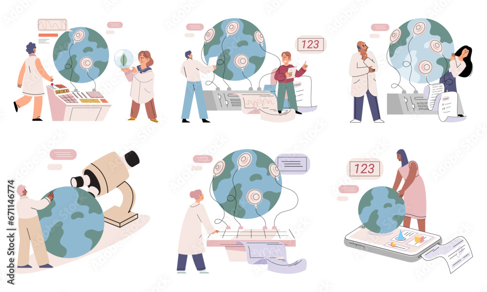 Lab test. Vector illustration. Scientific research involves conducting ...