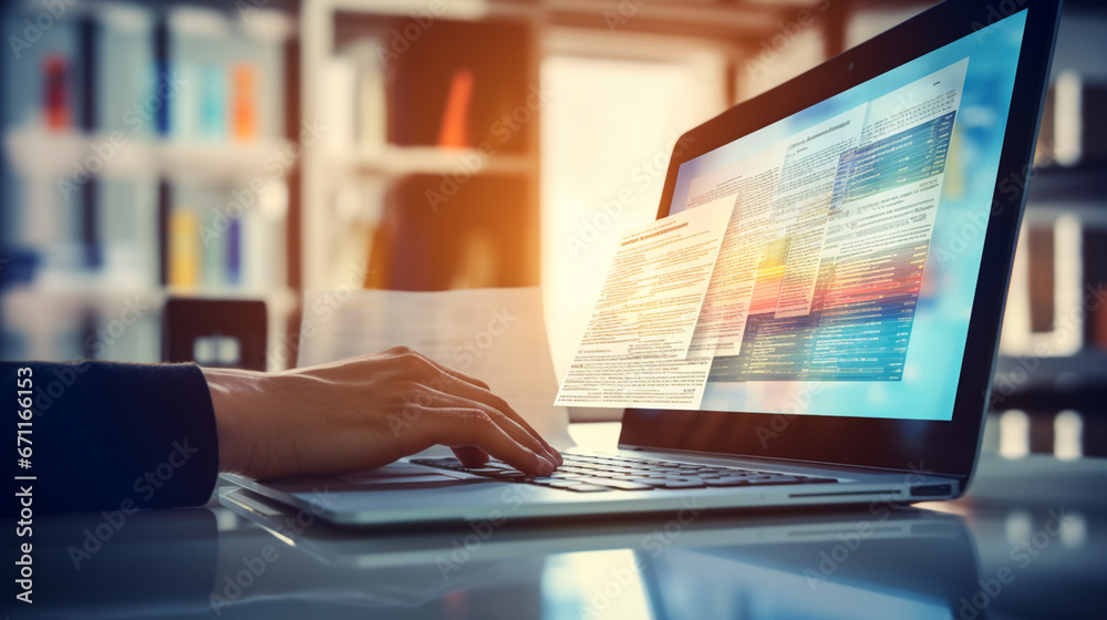 Document Management System (DMS) being setup by IT consultant working ...