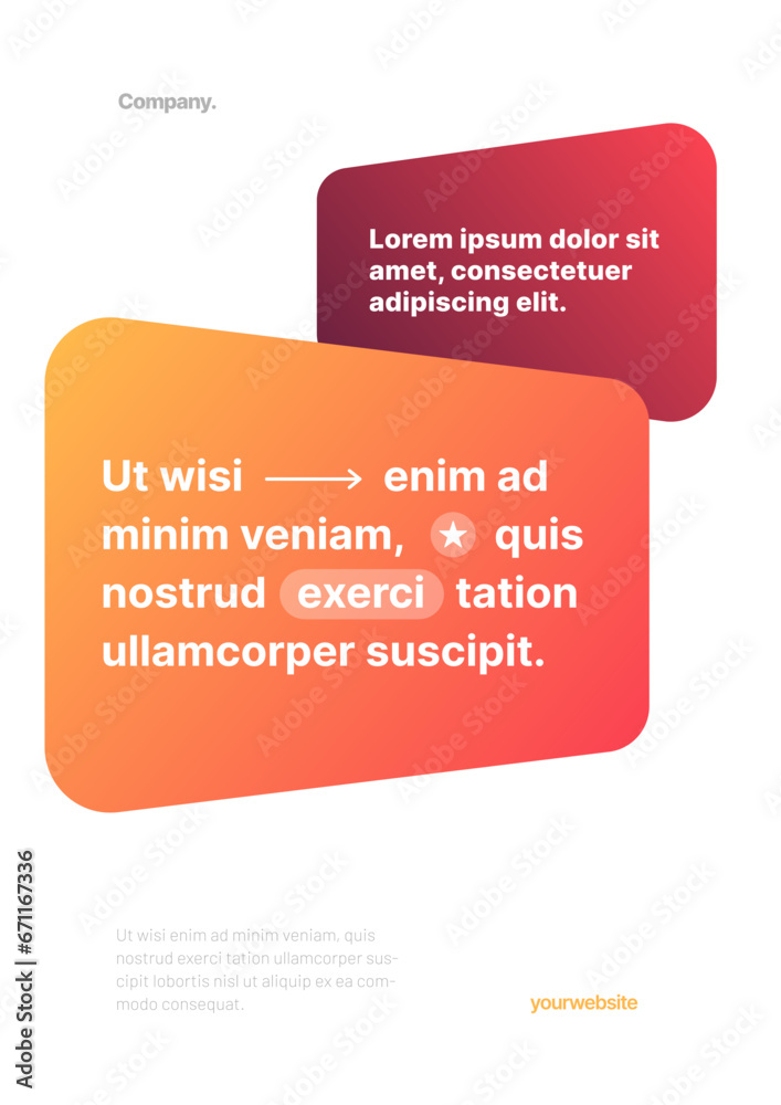 Simple vector layout template for events, companies or any business ...