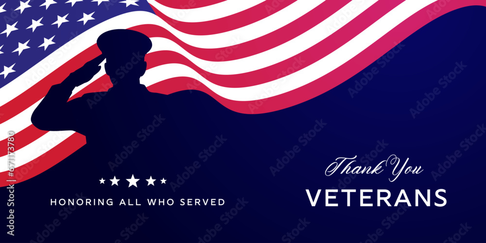 Thank you Veterans Banner Background Honoring all who served. Veterans ...