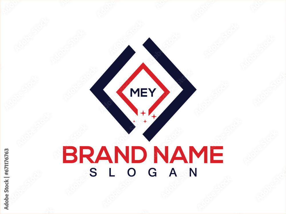 MEY Initial Monogram Logo Vector Square Letter Template Design for your ...