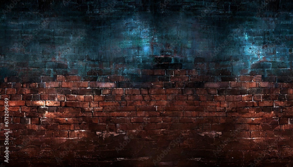 Old wall background with stained aged bricks, full texture, panoramic ...