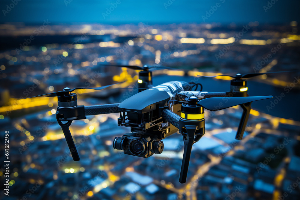 An AI-powered drone capturing aerial images for mapping and ...