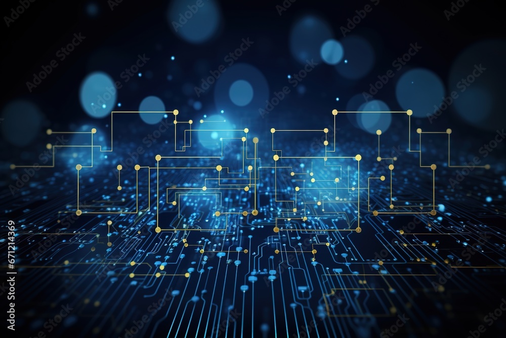 Abstract technology, science and cloud computing background. Technology concept pattern ...