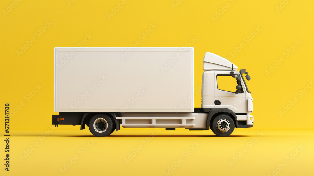Marketing on the Move: White Delivery Truck Side View for Cargo ...
