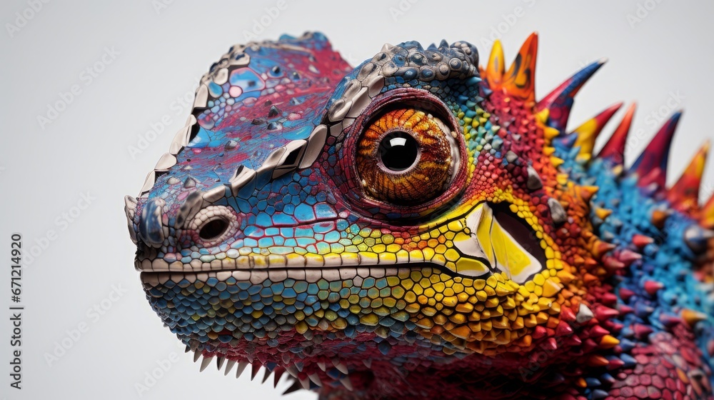 animal, createdwith small dots of color, digital stippling effect, copy ...