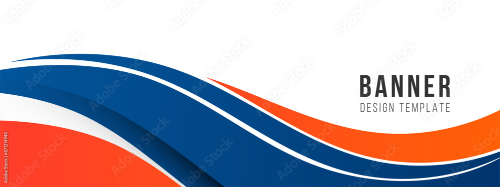 Modern blue and orange banner background. Graphic design banner pattern ...
