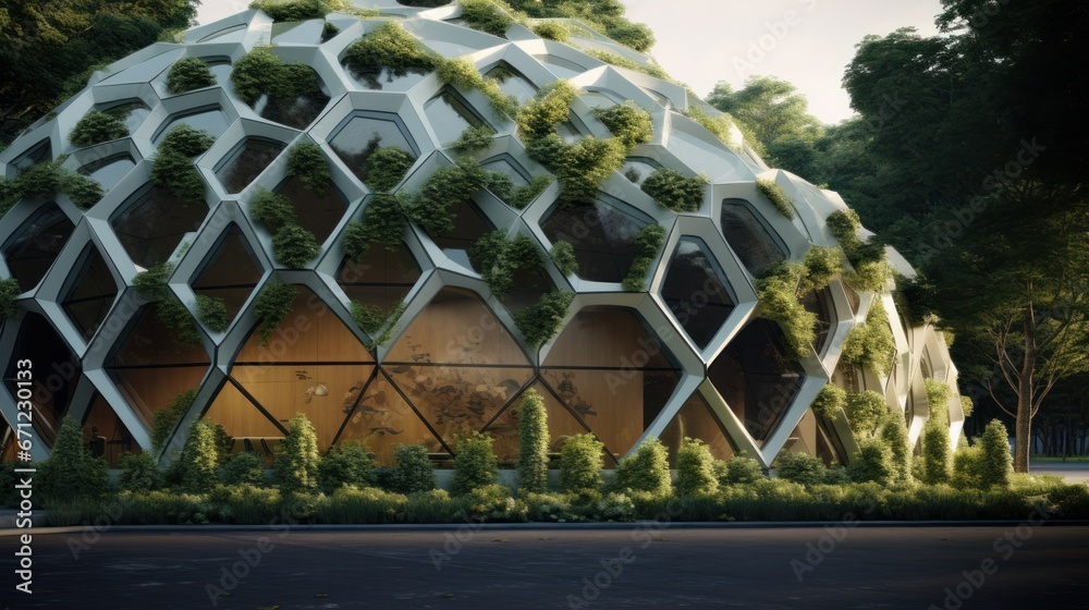 Foto de A moduled Glazing building facade inspired by a geodesic ...