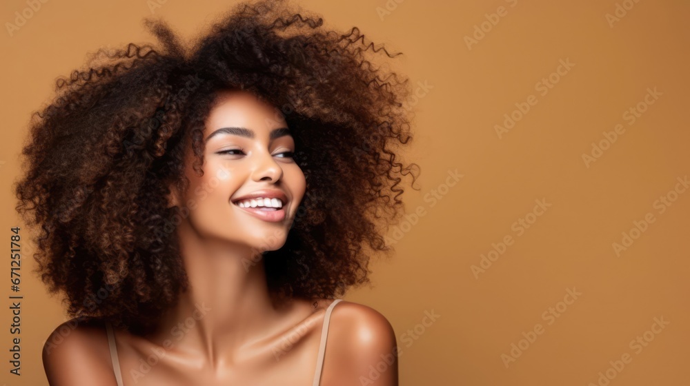 Beautiful black woman Beauty portrait of african american woman with ...