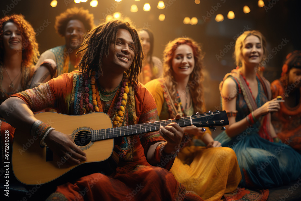 A group of talented musicians from different cultural backgrounds, each ...
