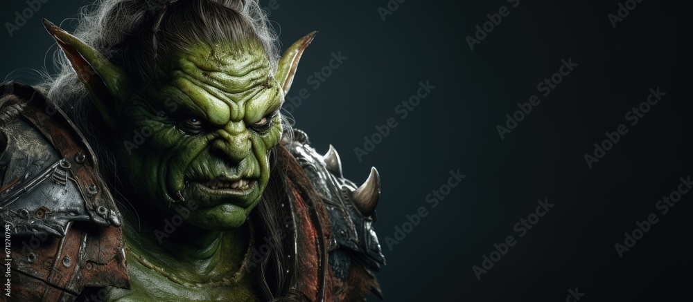 A fierce lady troll wielding a weapon and empowered by her berserk ...