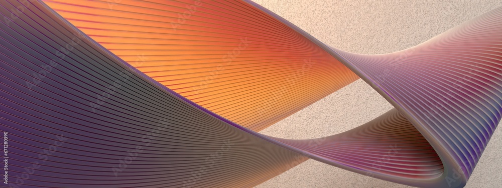 Bend and twisted curves, classy Bezier curve art. Elegant and modern 3D ...