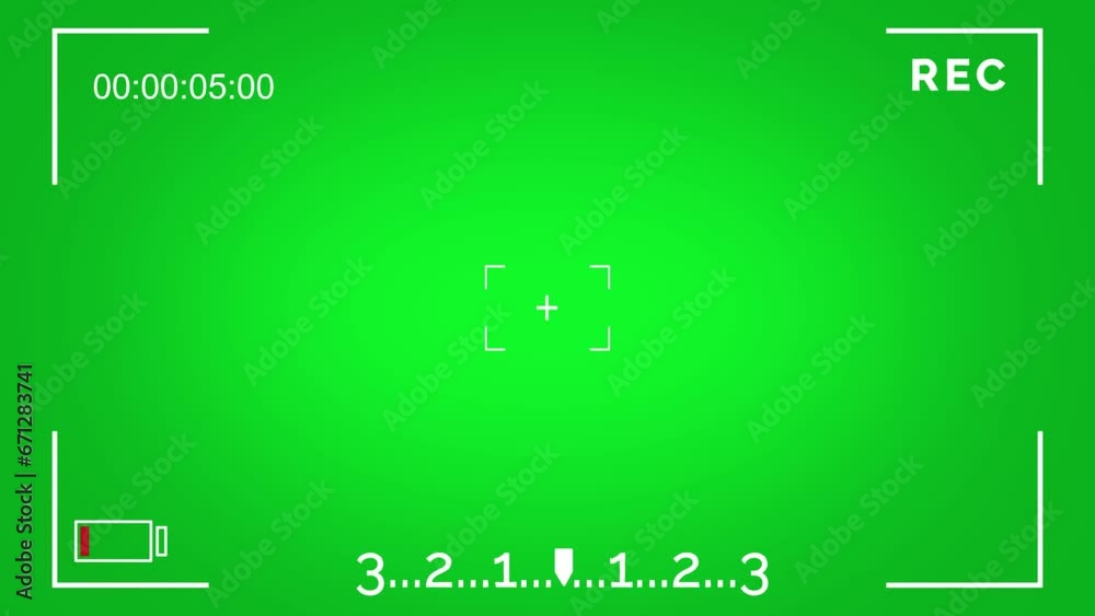 Camera recording screen overlay with alpha channel. DSLR camera frame ...