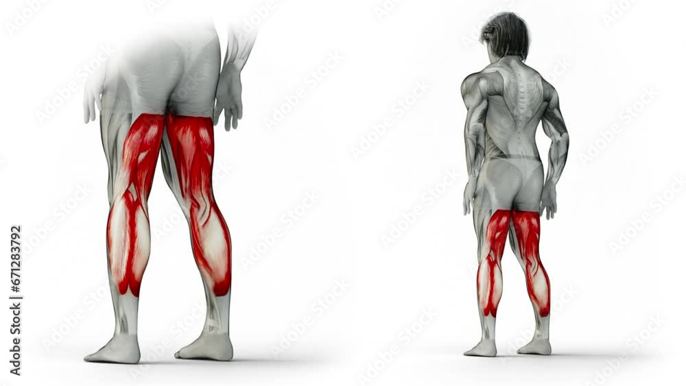 Standing hamstring curl-3D (144)- Anatomy of fitness and bodybuilding ...