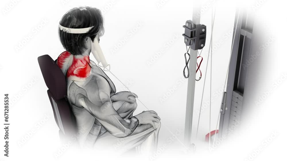 Cable Seated Neck Extension-3D (171)- Anatomy of fitness and ...
