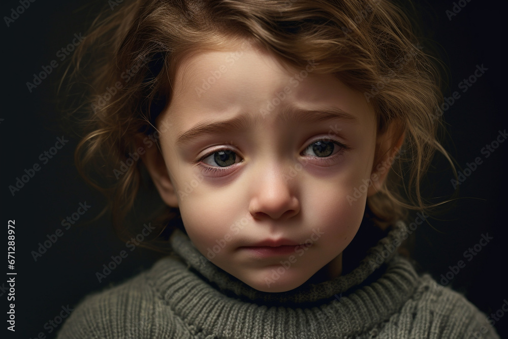 Orphan child. Abandoned street children, homeless, orphans. Lonely and ...