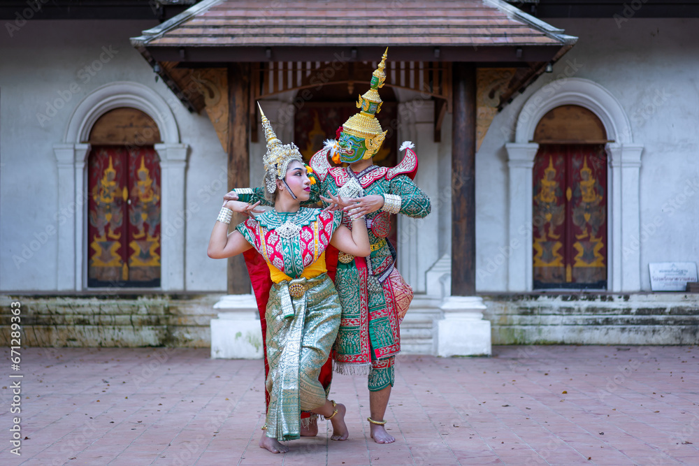 Khon is the art of classical traditional Thai dance in the mask culture ...