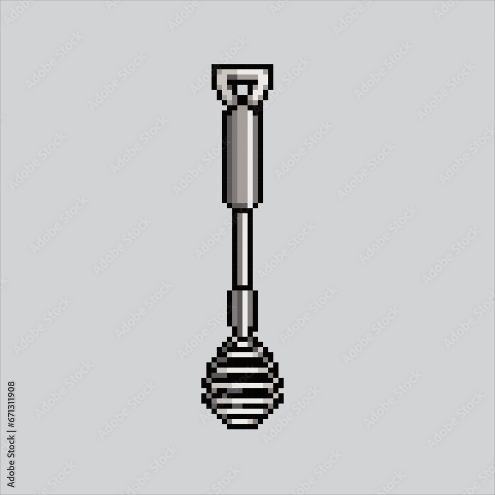 Pixel art illustration Whisk. Pixelated Whisk. Kitchen Whisk pixelated ...