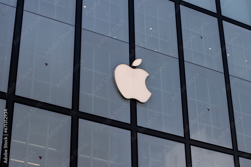 Kyoto, Japan - June 19, 2023: Apple logo is seen at Apple Kyoto ...