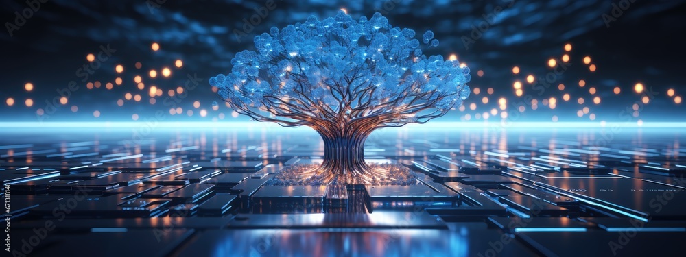 Processor AI artificial intelligence technology. smart computer chipset ...