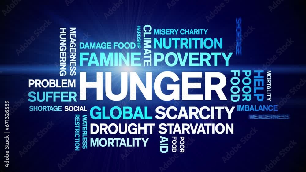 Hunger animated tag word cloud;text design animation kinetic typography ...