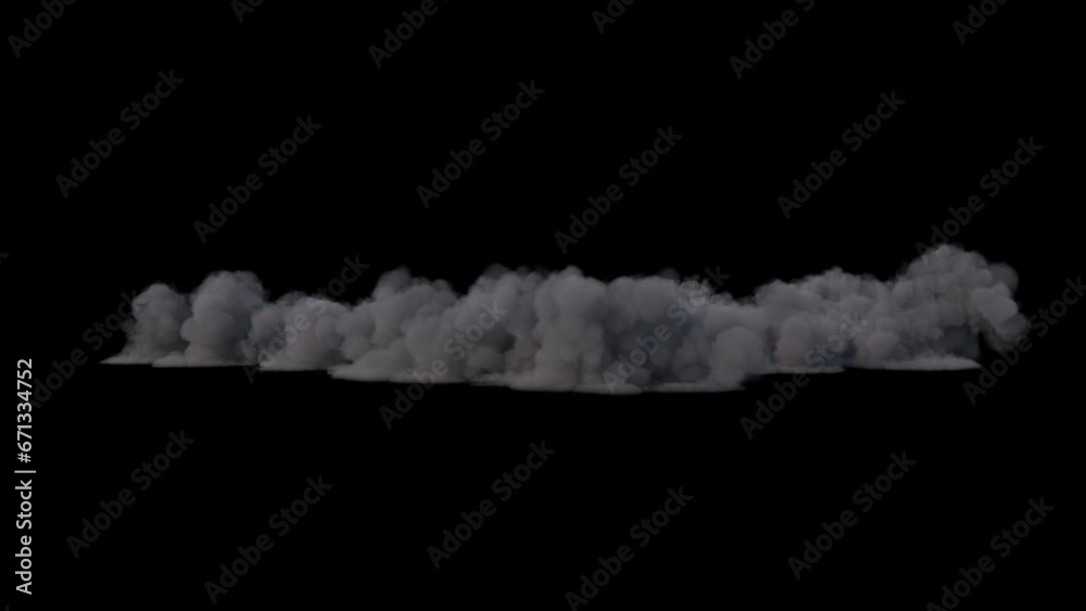 Dust of the explosion of a nuclear bomb Realistic animation of an ...