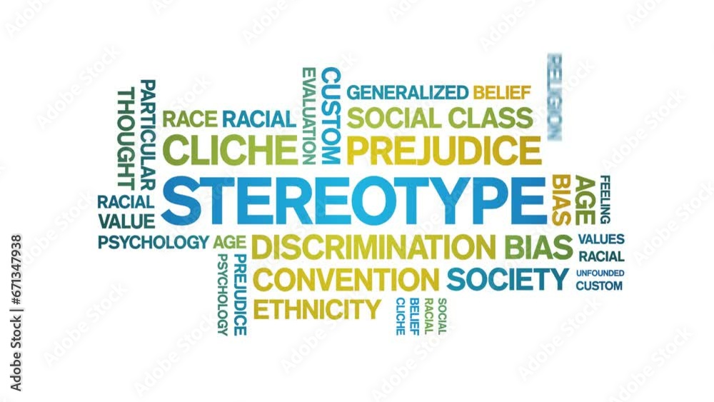 Stereotype animated tag word cloud;text design animation kinetic ...