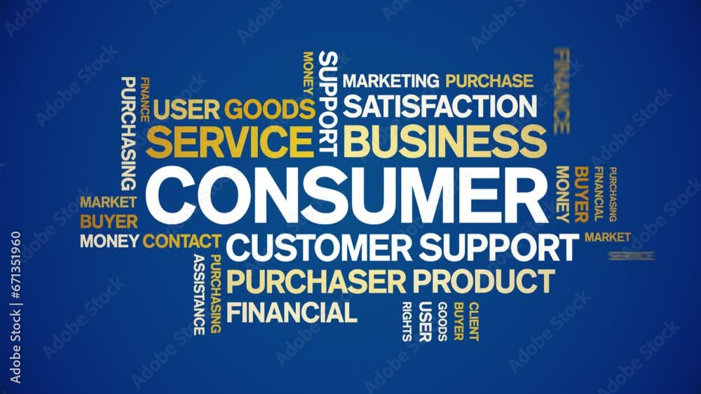 Consumer animated tag word cloud;text design animation kinetic ...