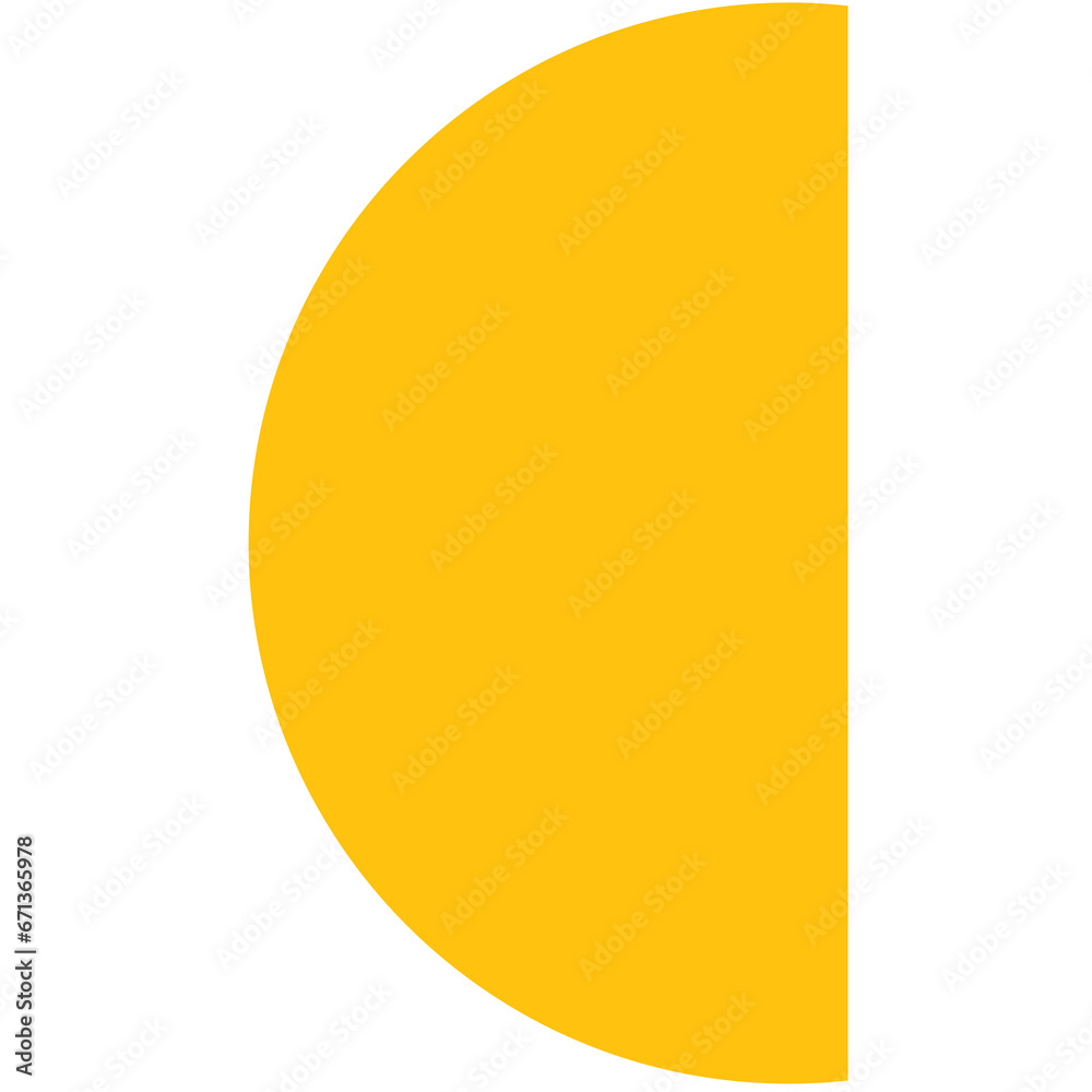 Digital png illustration of yellow semicircle on transparent background ...