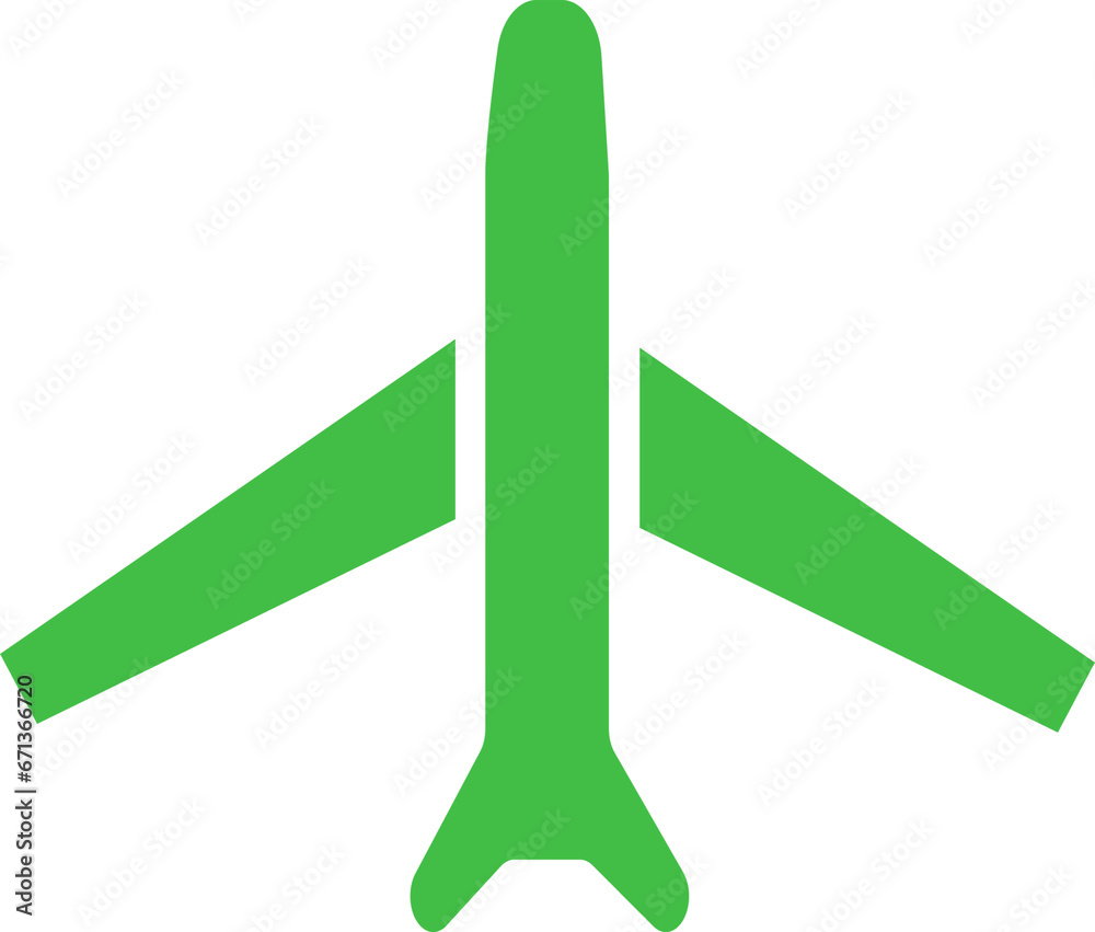Digital png illustration of green airplane icon on transparent ...