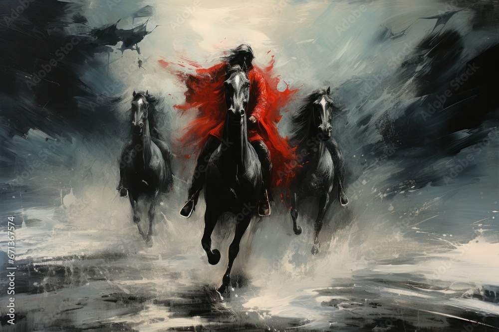 Whirling cyclone riders, harnessing the power of storms atop their ...