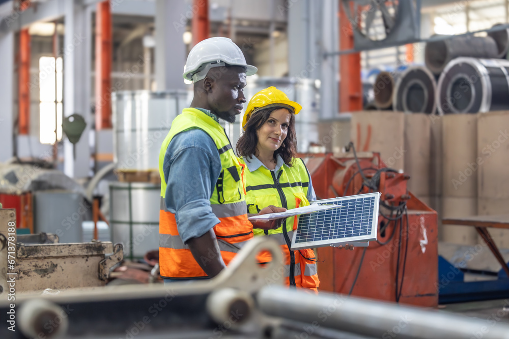 Factory metal workers install solar panels, cut costs, earn carbon ...